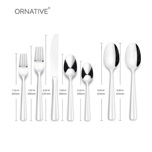 Ornative Flatware ALICJA Stainless Steel 42 Pieces Flatware Set with Buffet & Reviews | Wayfair